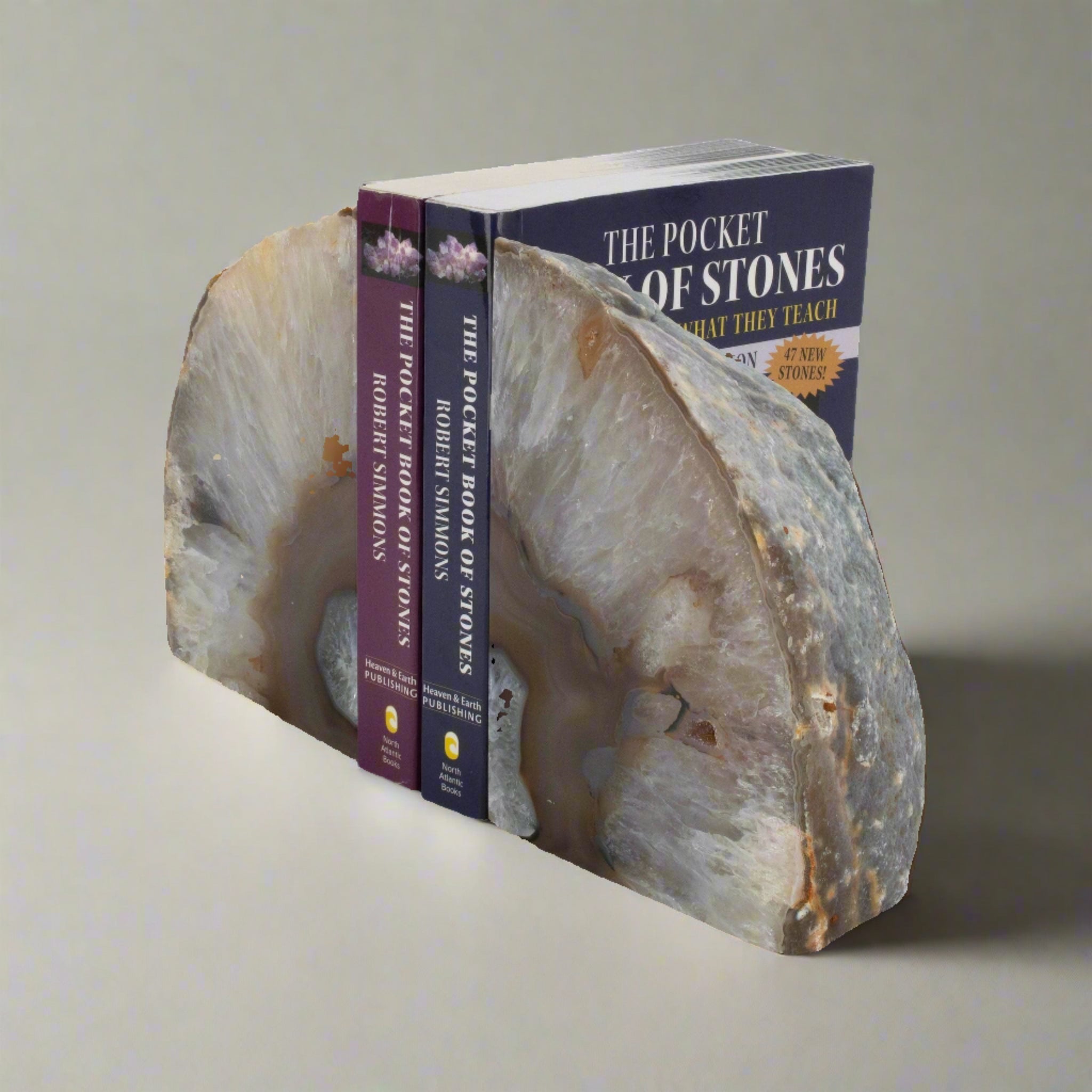 Natural Agate Geode Bookend Set | KALIFANO