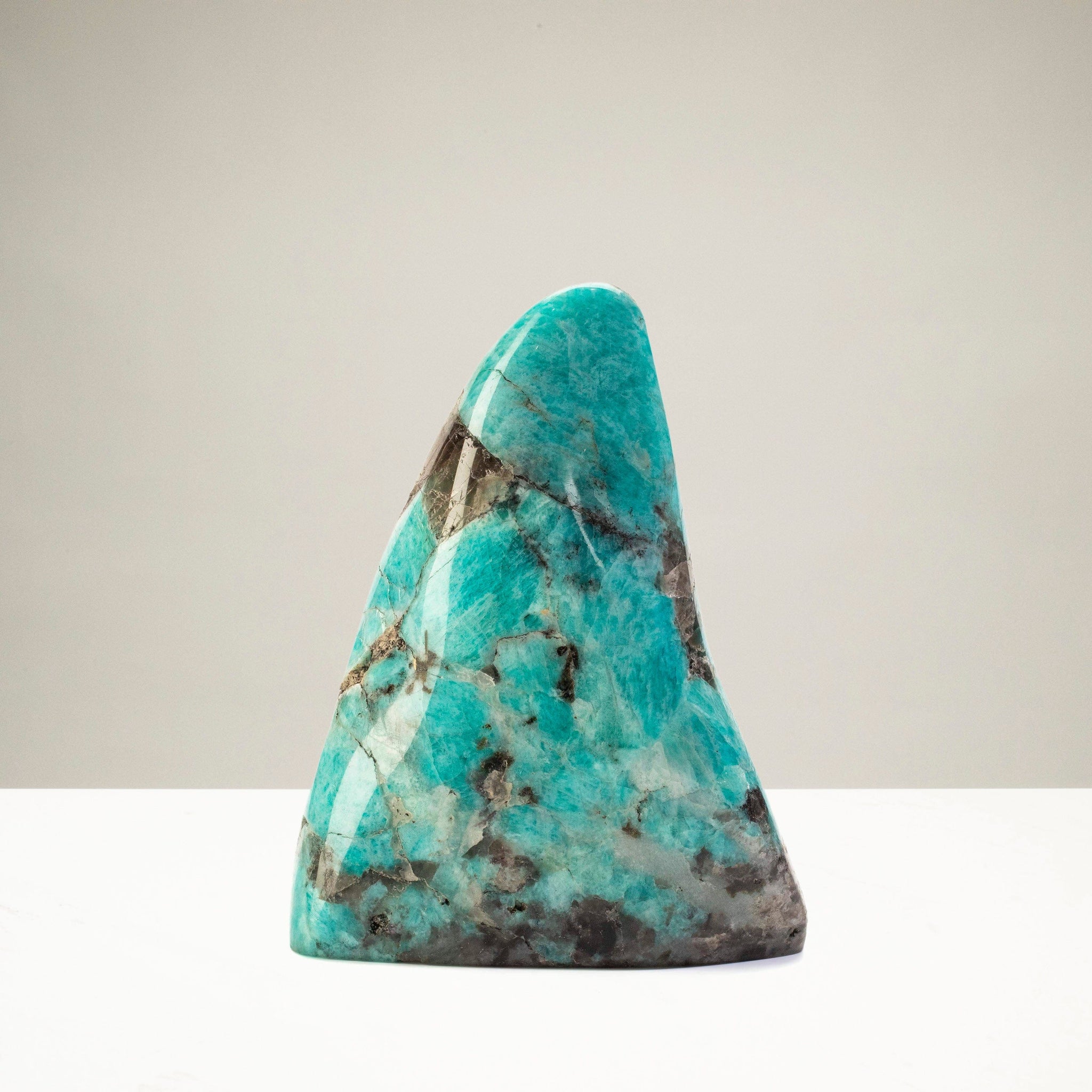 KALIFANO | Amazonite Freeform Cut Base Unearthed in Madagascar