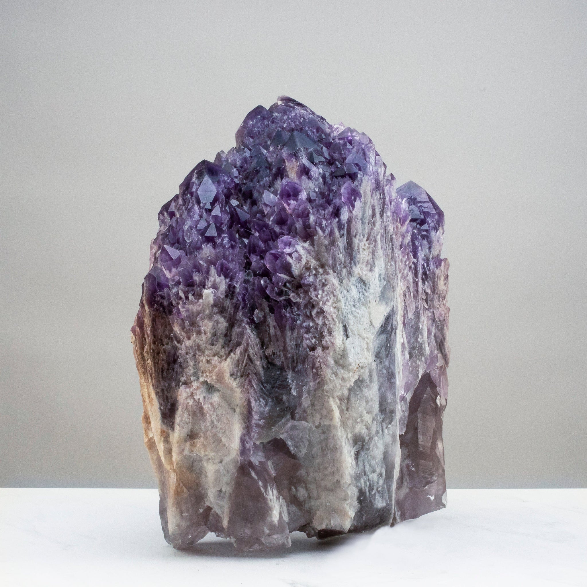 KALIFANO | Elestial Amethyst Cluster Point from Brazil -35lbs / 14in