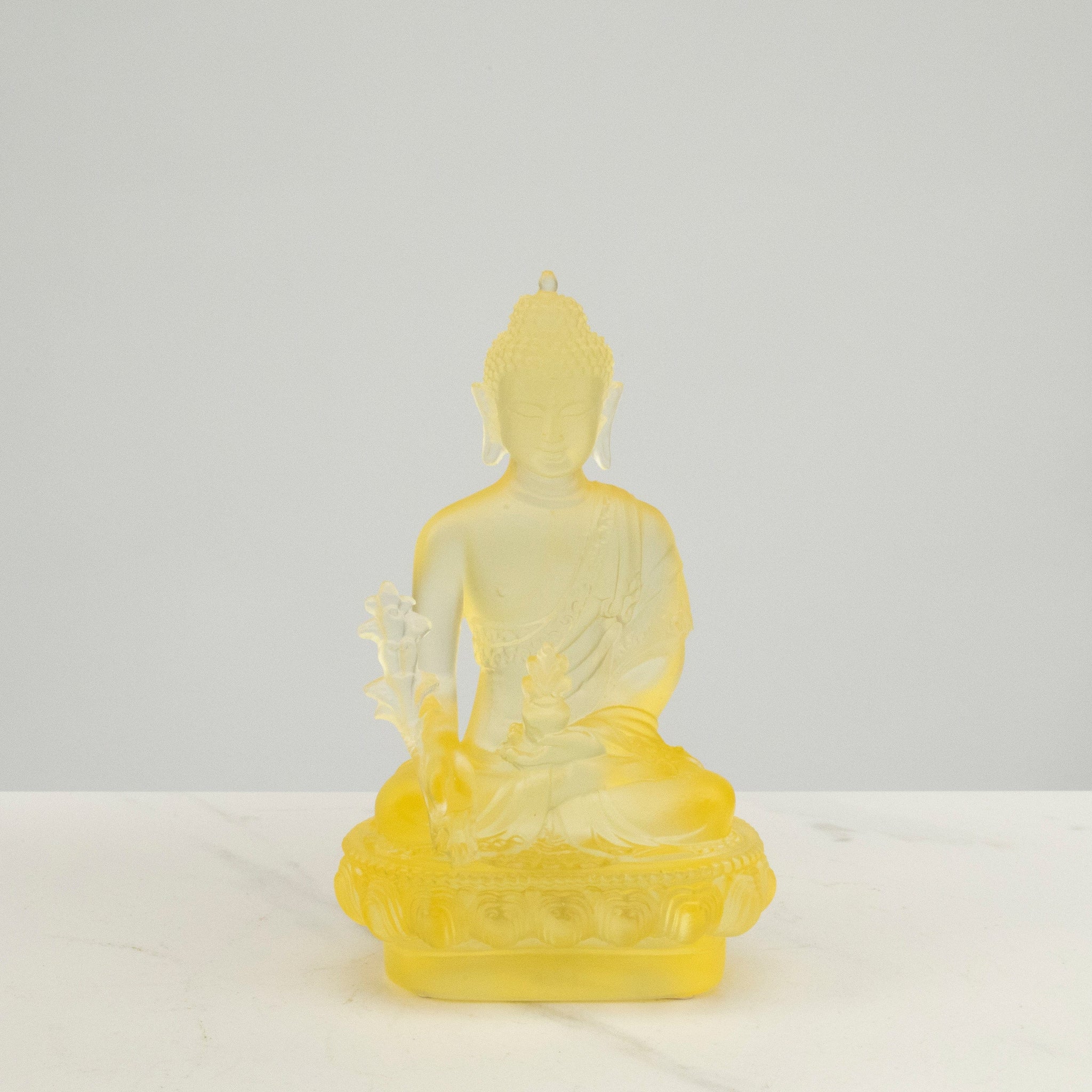 KALIFANO | Yellow Guan Yin Crystal Carving - Compassion & Protection