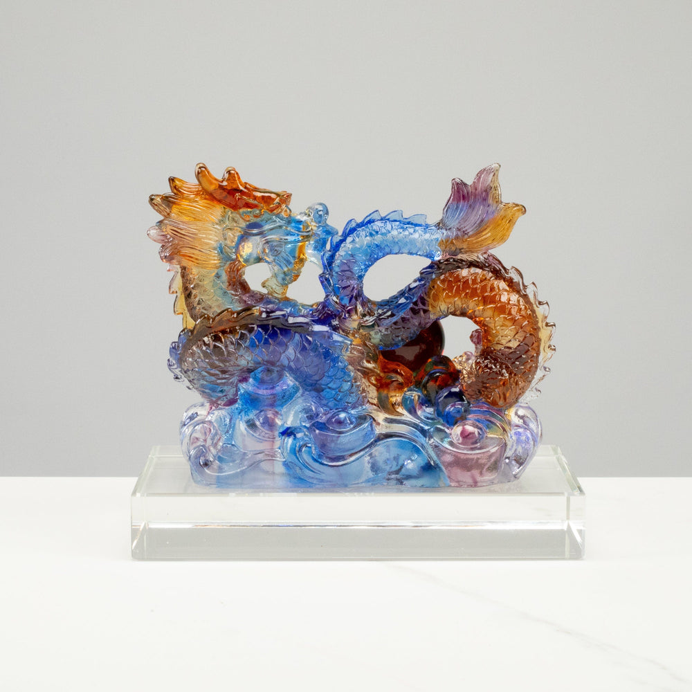 KALIFANO | Dragon Crystal Carving - Symbol of Power & Good Fortune