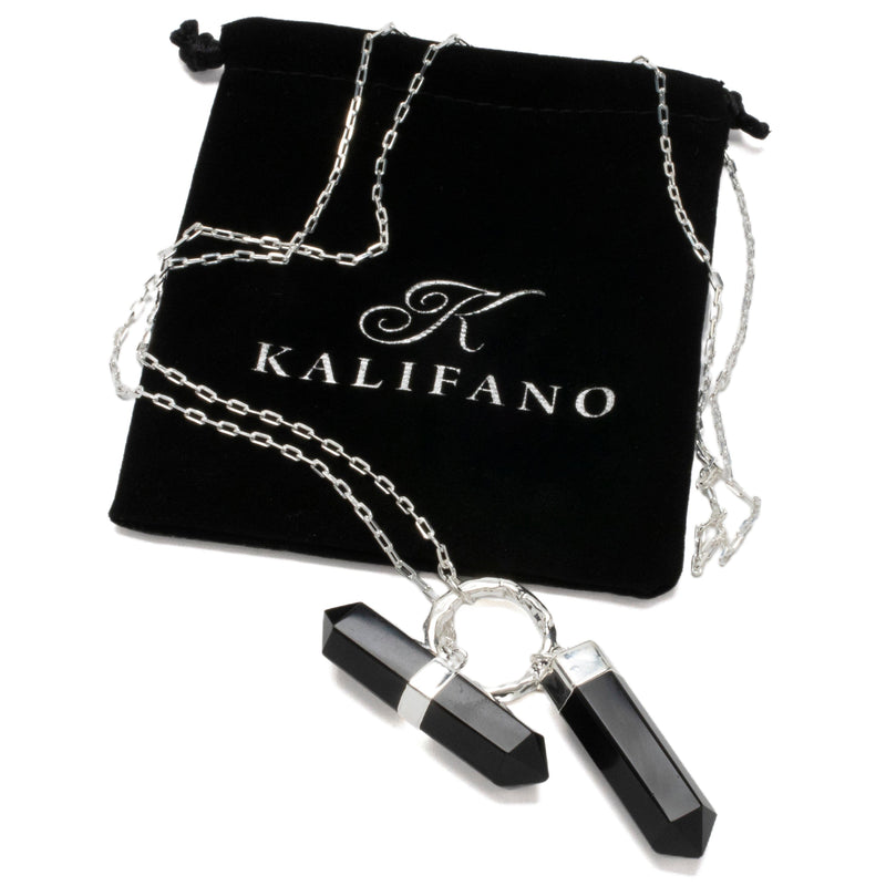 Black Onyx Y Necklace – KALIFANO