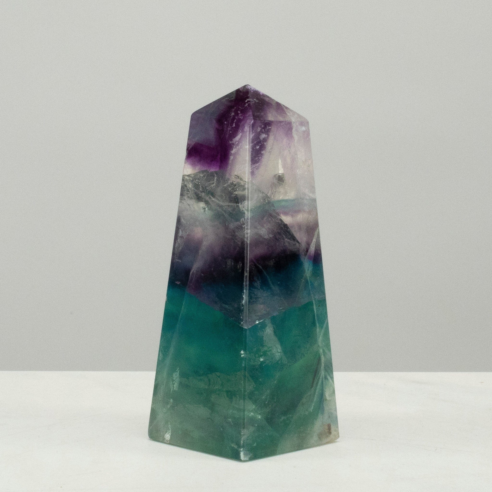 Fluorite Point / Obelisk Carving - 3.5"