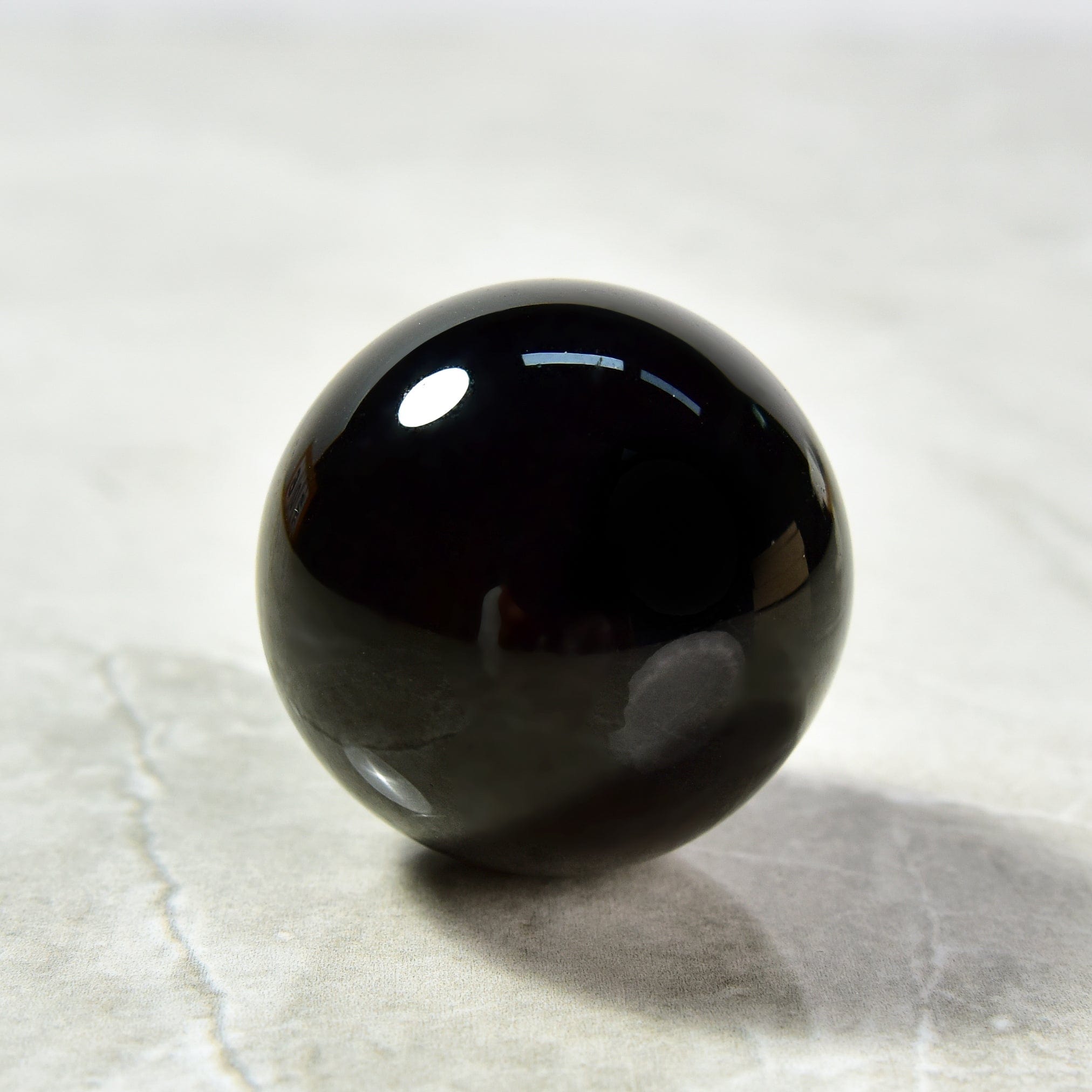 1.6" Obsidian Sphere Natural Gemstone Carving