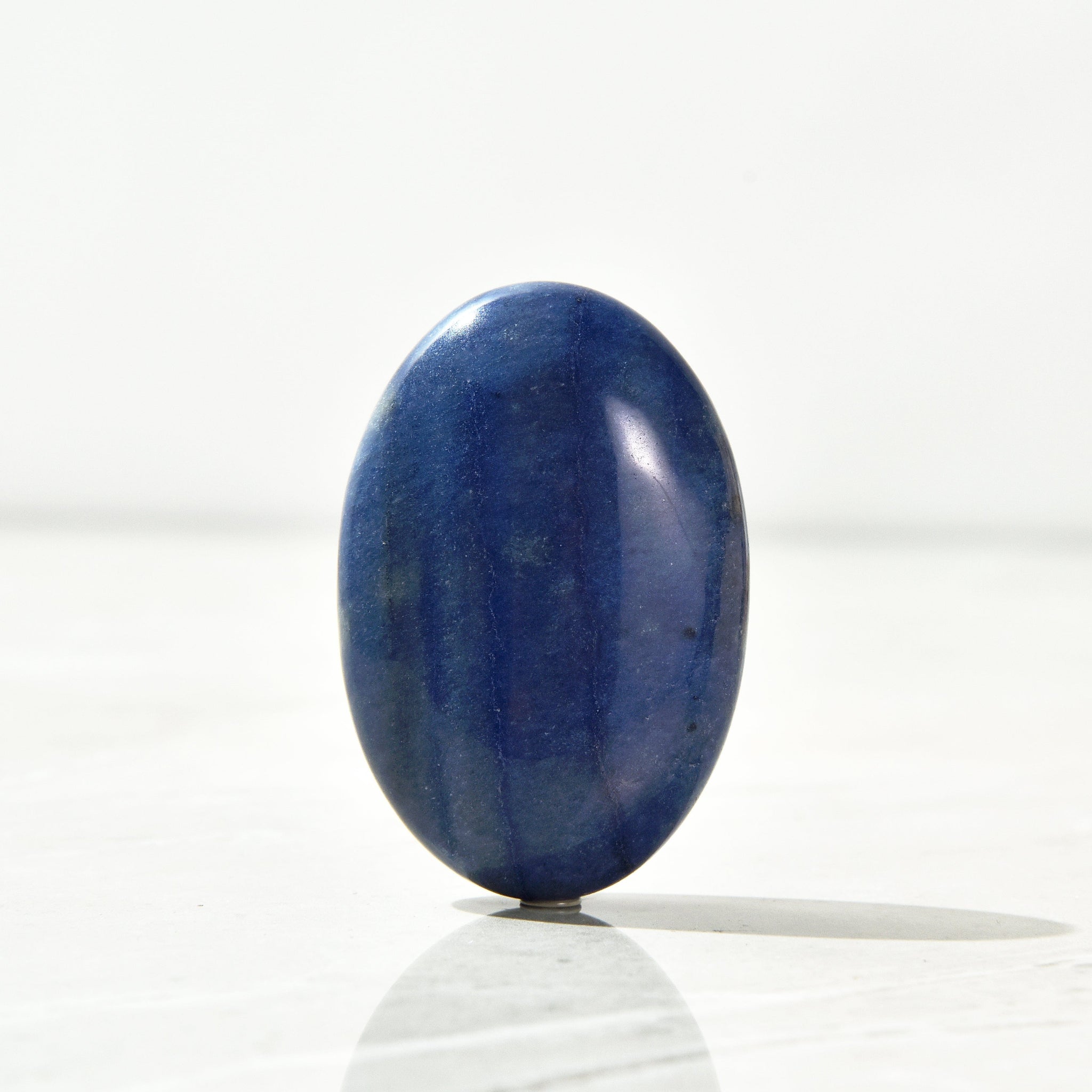 KALIFANO | Blue Aventurine Palm Stone Natural Gemstone Carving