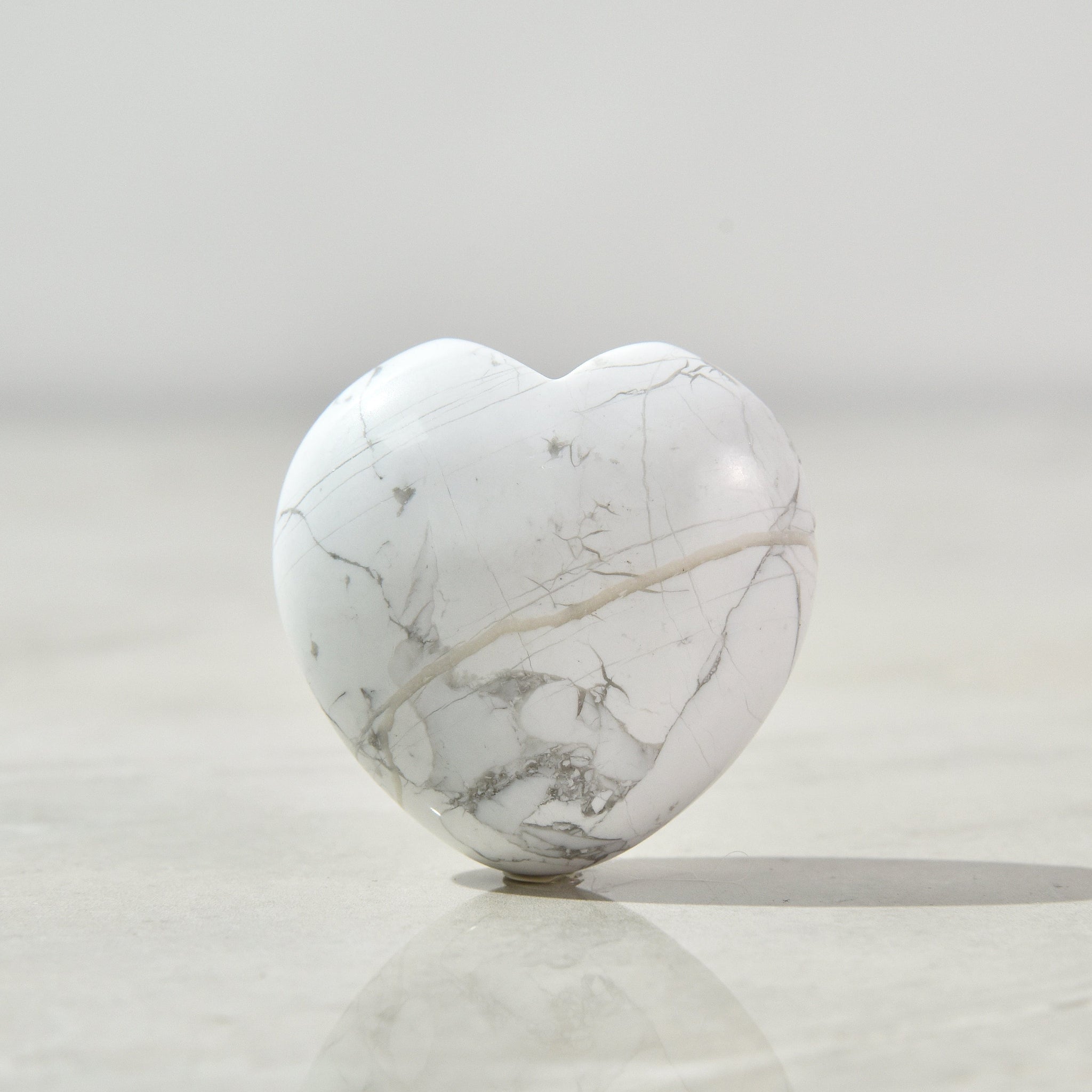 Howlite Heart Carving | Stress Relief | KALIFANO