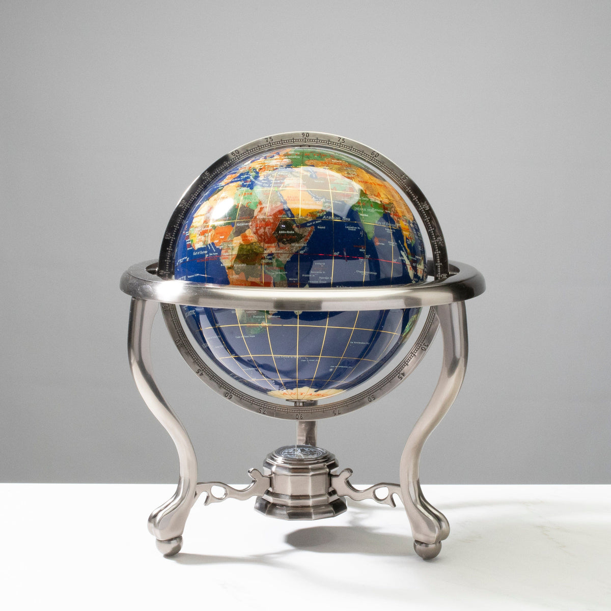 Gemstone Globe and Globe Stand | Kalifano