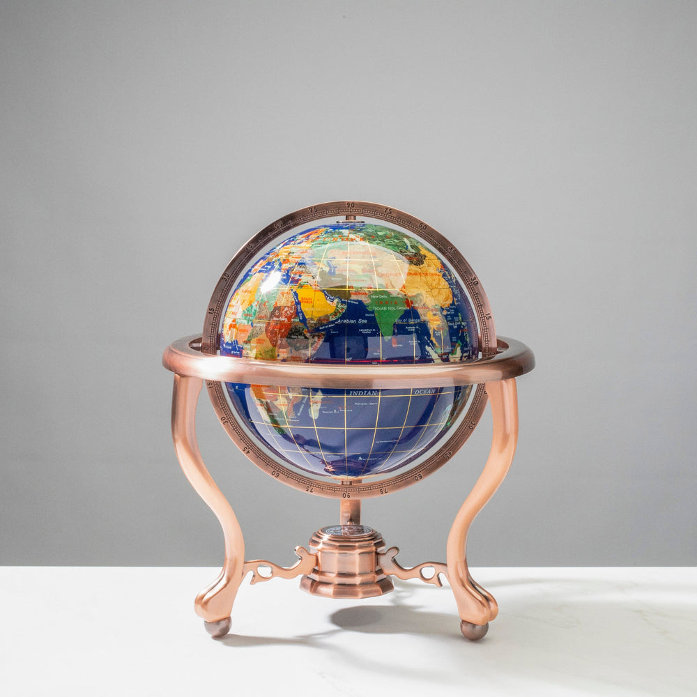 Gemstone Globe and Globe Stand | Kalifano