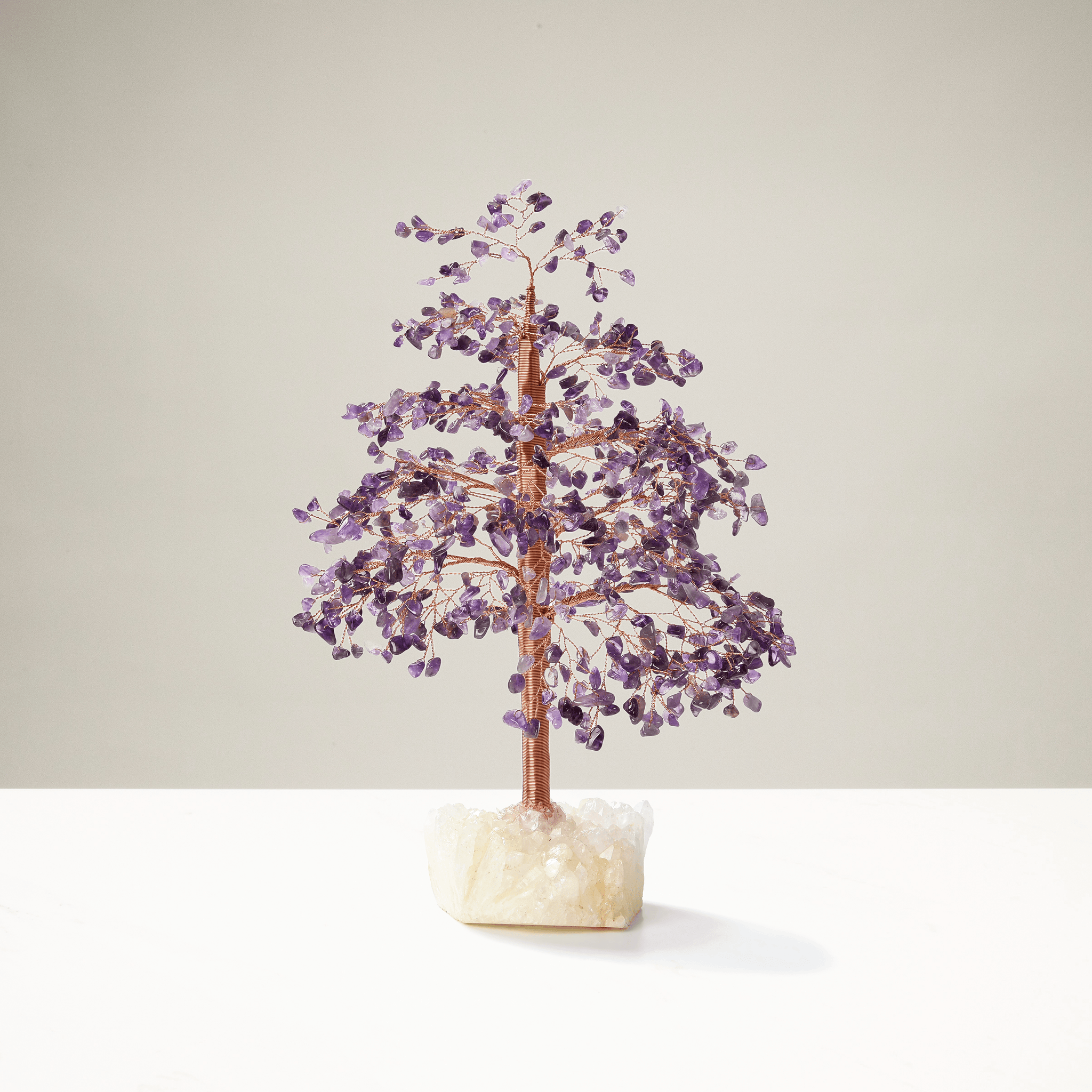Amethyst Tree of Life on Quartz Cluster Base