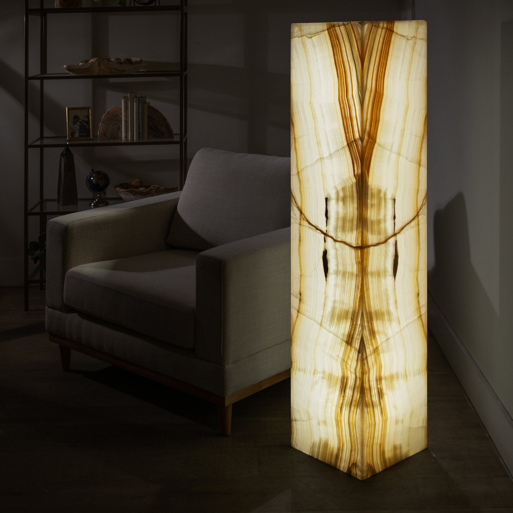 Amber Onyx Light Tower - 56 in