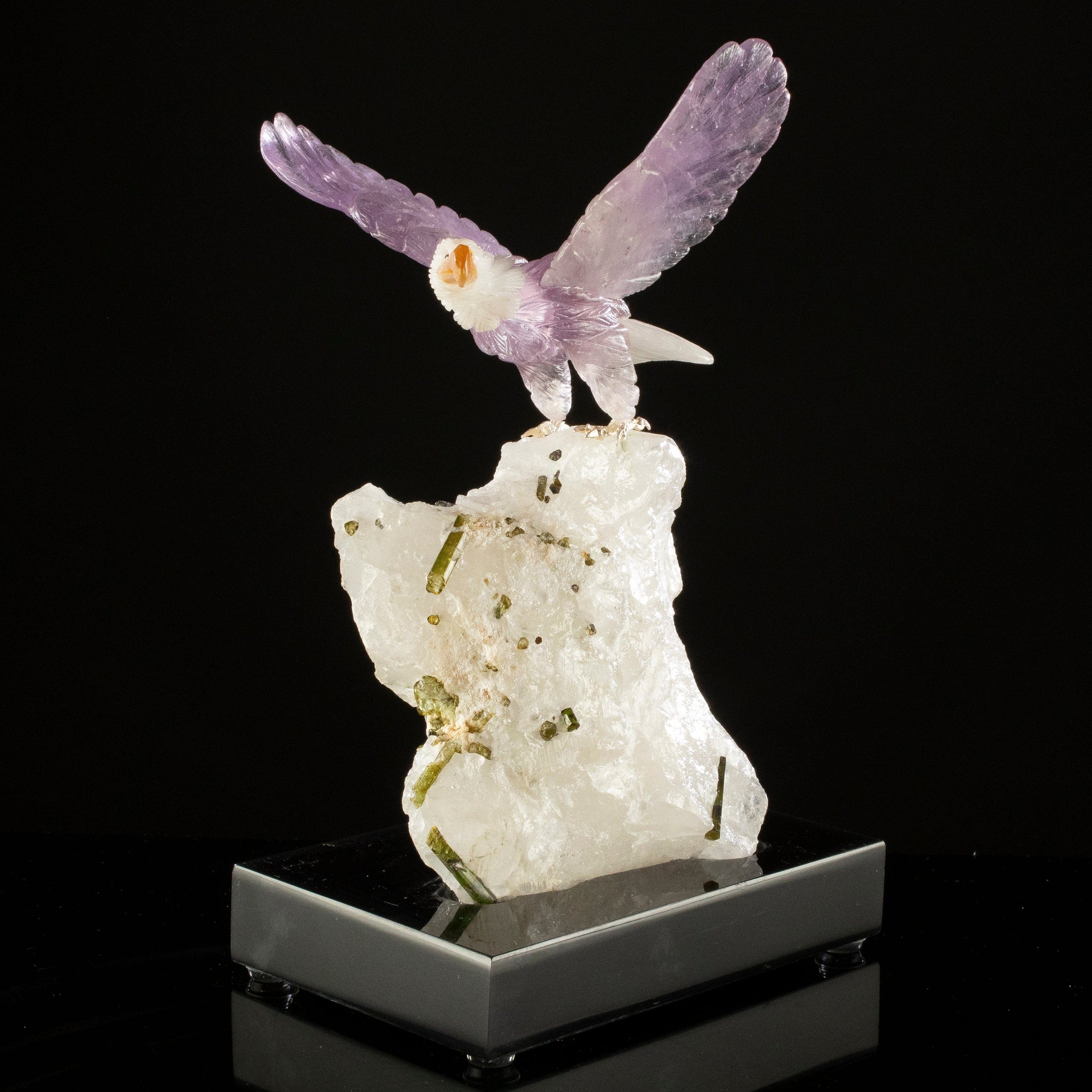 Peter Muller Amethyst Eagle Carving for Sale | KALIFANO