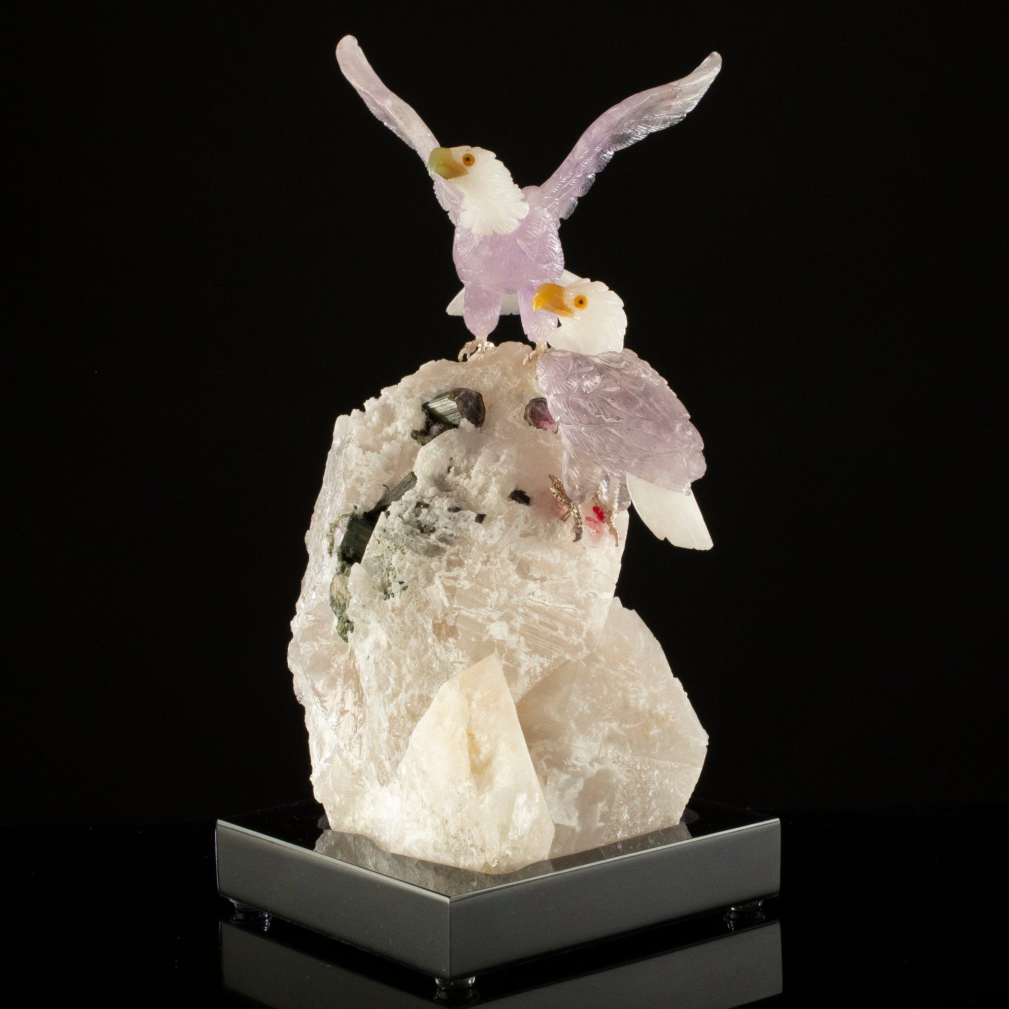 Peter Muller Amethyst Eagle Carving for Sale | KALIFANO