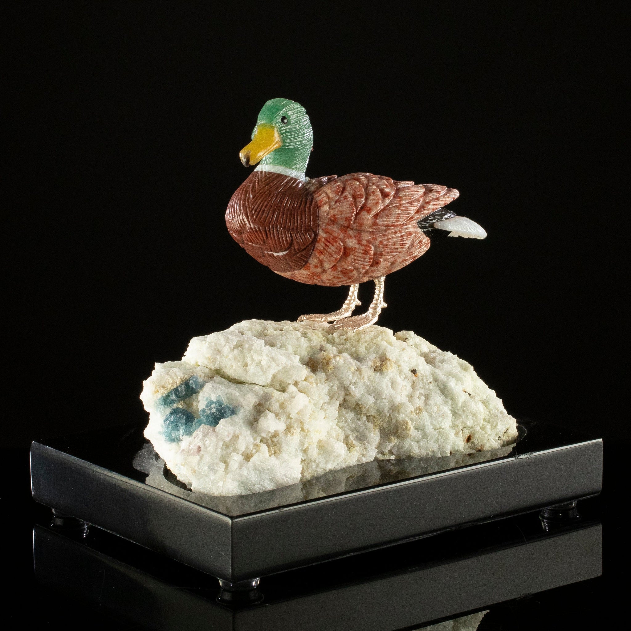Peter Muller Dolomite Duck Carving for Sale | KALIFANO