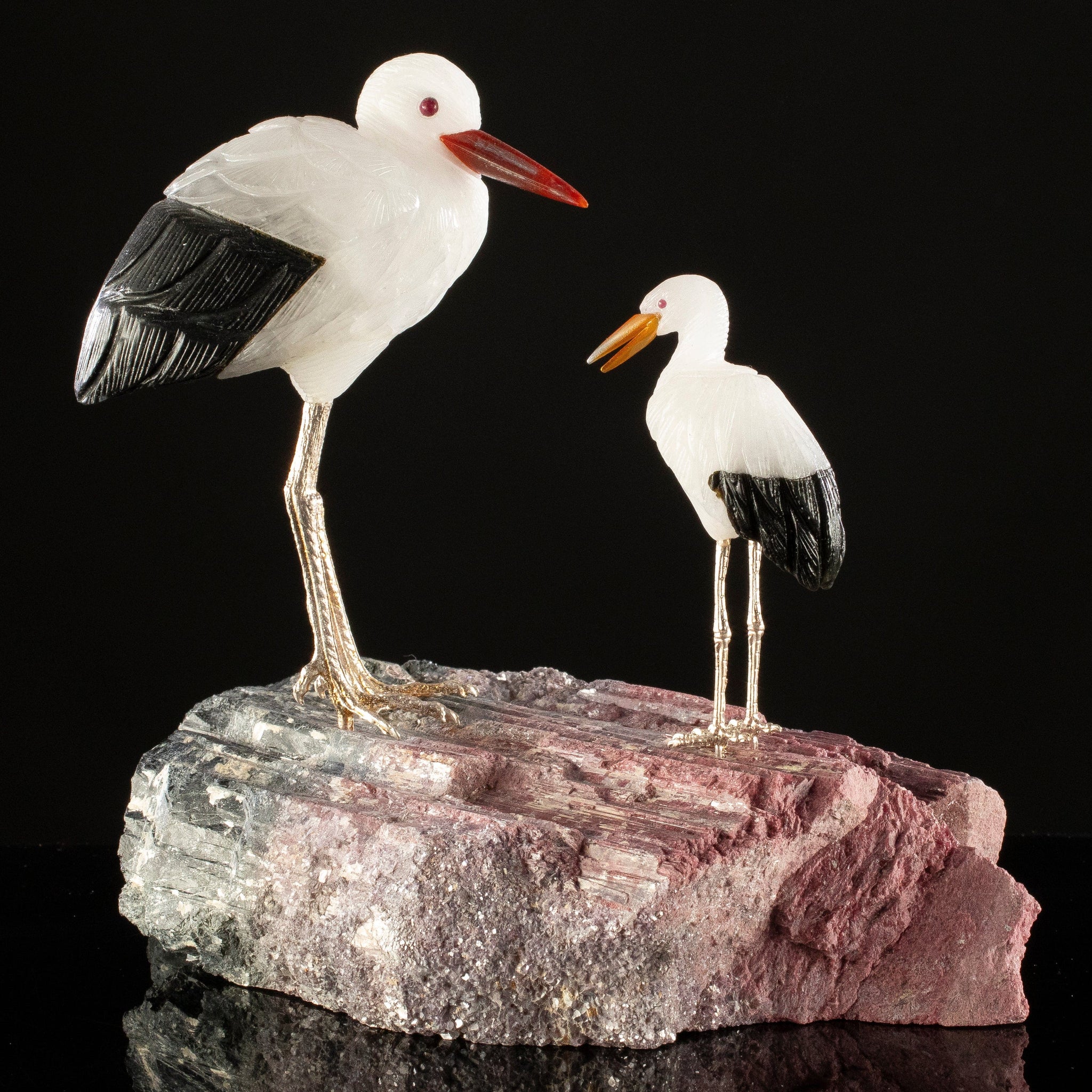 Peter Muller Quartz Stork Carving for Sale | KALIFANO