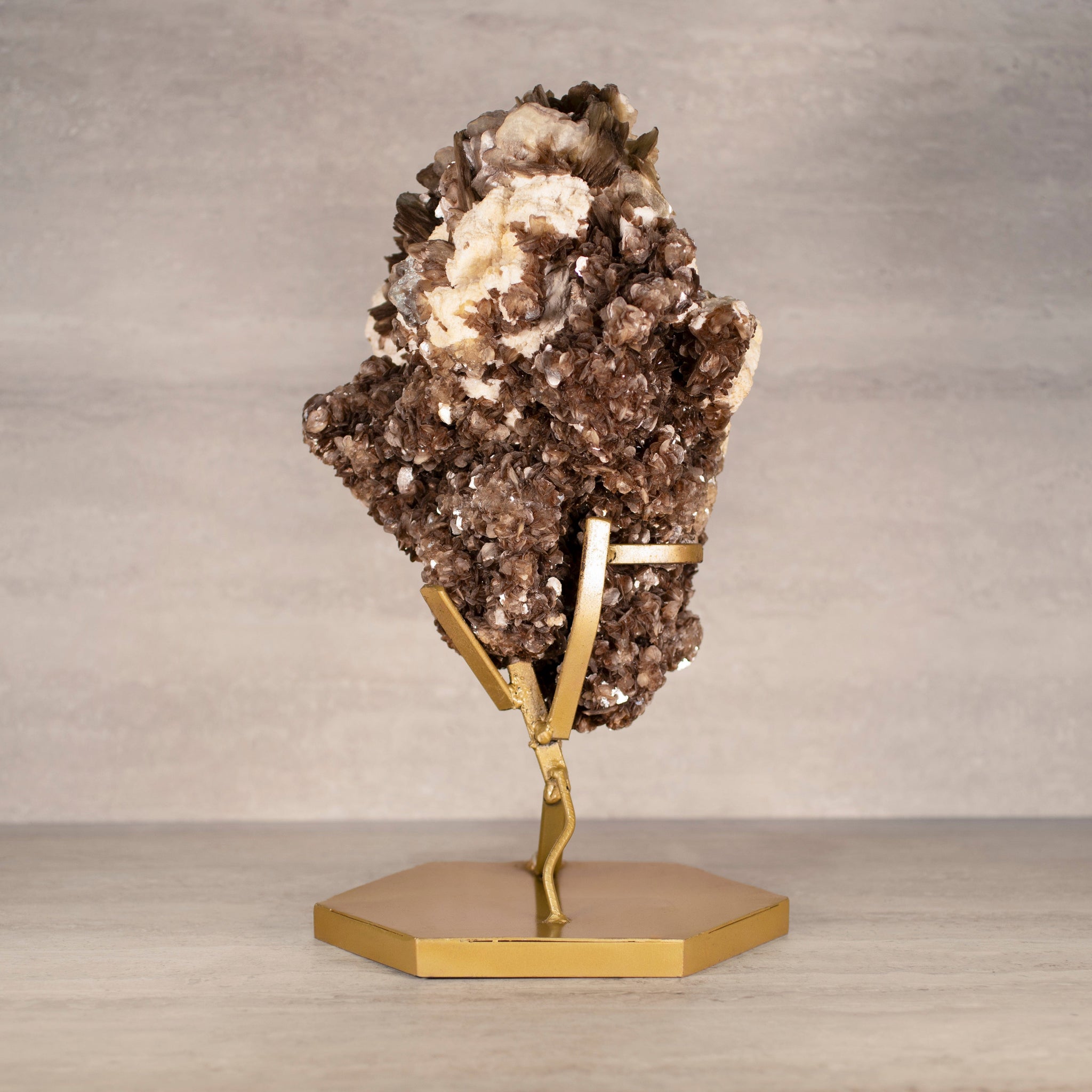KALIFANO | Natural Brazilian Mica & Albite on Stand - 16" / 22 lbs