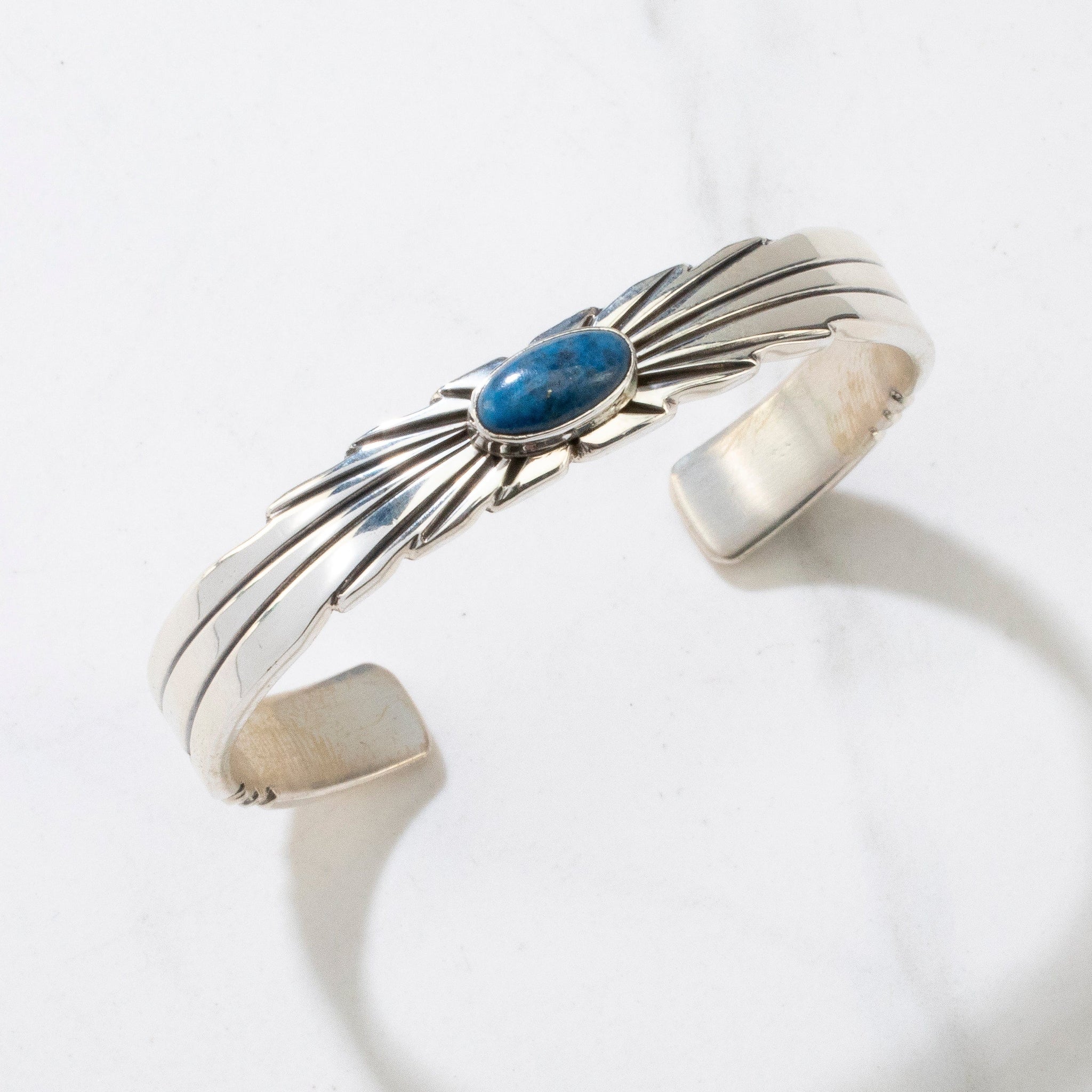KALIFANO | Authentic Ray Bennett Denim Lapis Navajo USA Native Made 925 ...