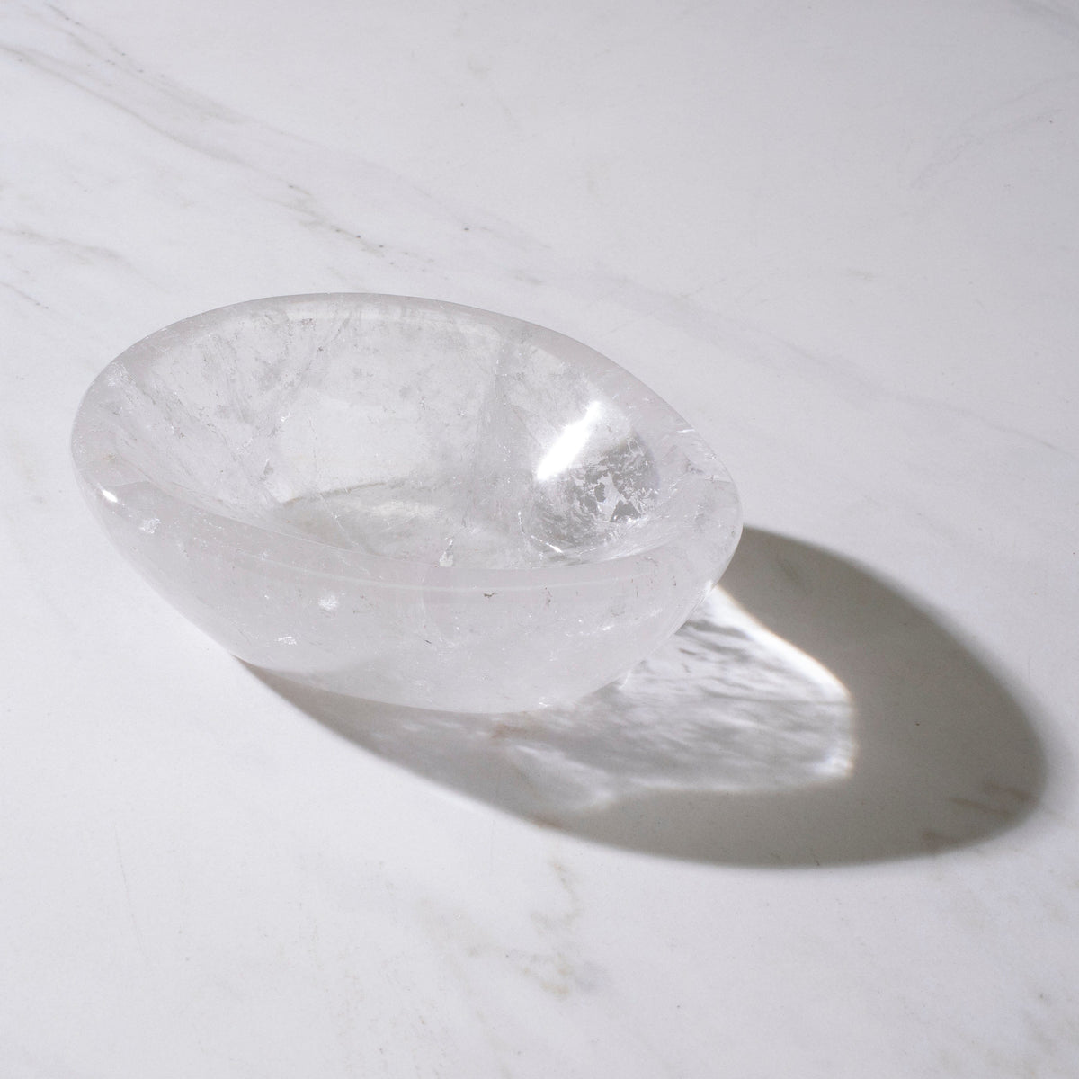 KALIFANO | Natural Brazilian Crystal Quartz Bowl For Sale - 400 grams