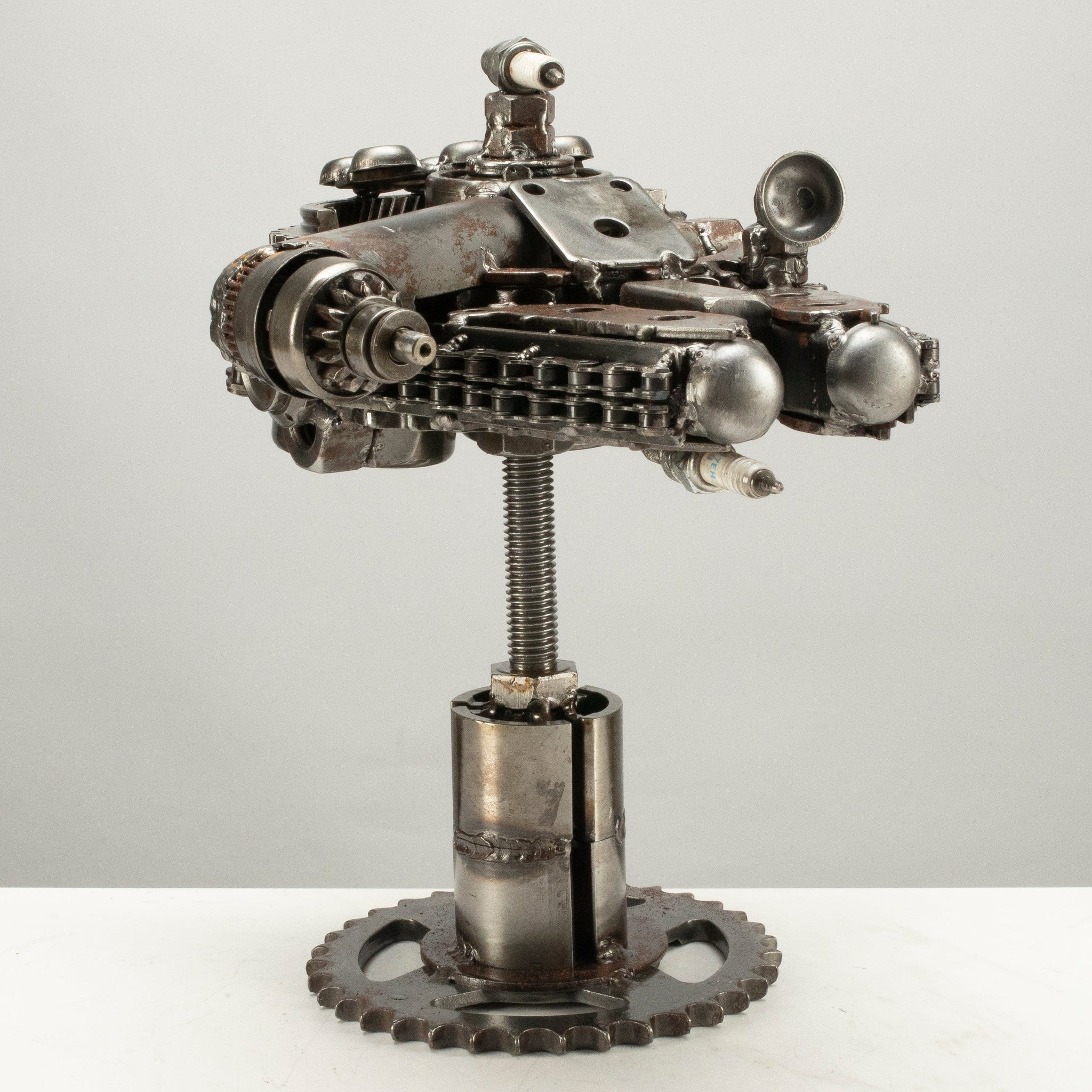 10" Millennium Falcon Inspired Recycled Metal Art