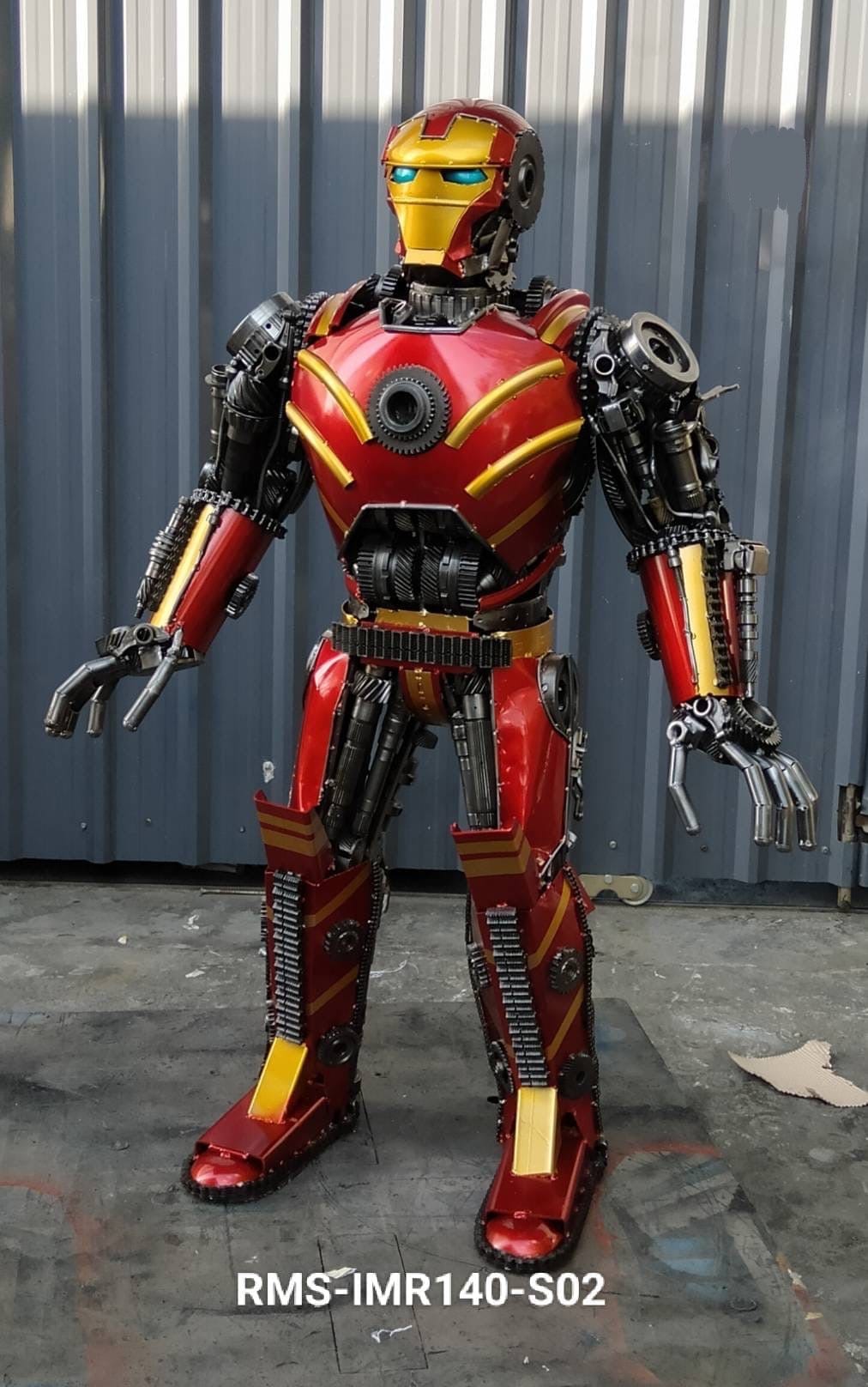 55" Iron Man Inspired Recyled Metal Art Sculpture