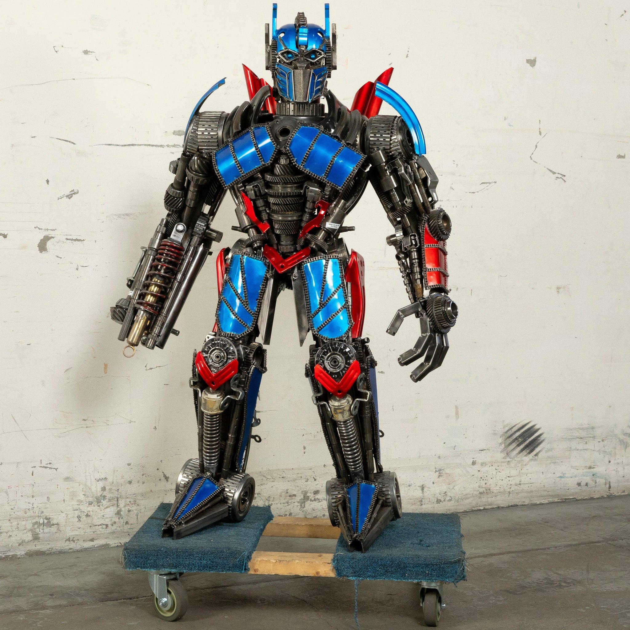 55" Optimus Prime Inspired Recycled Metal Art Sculpture