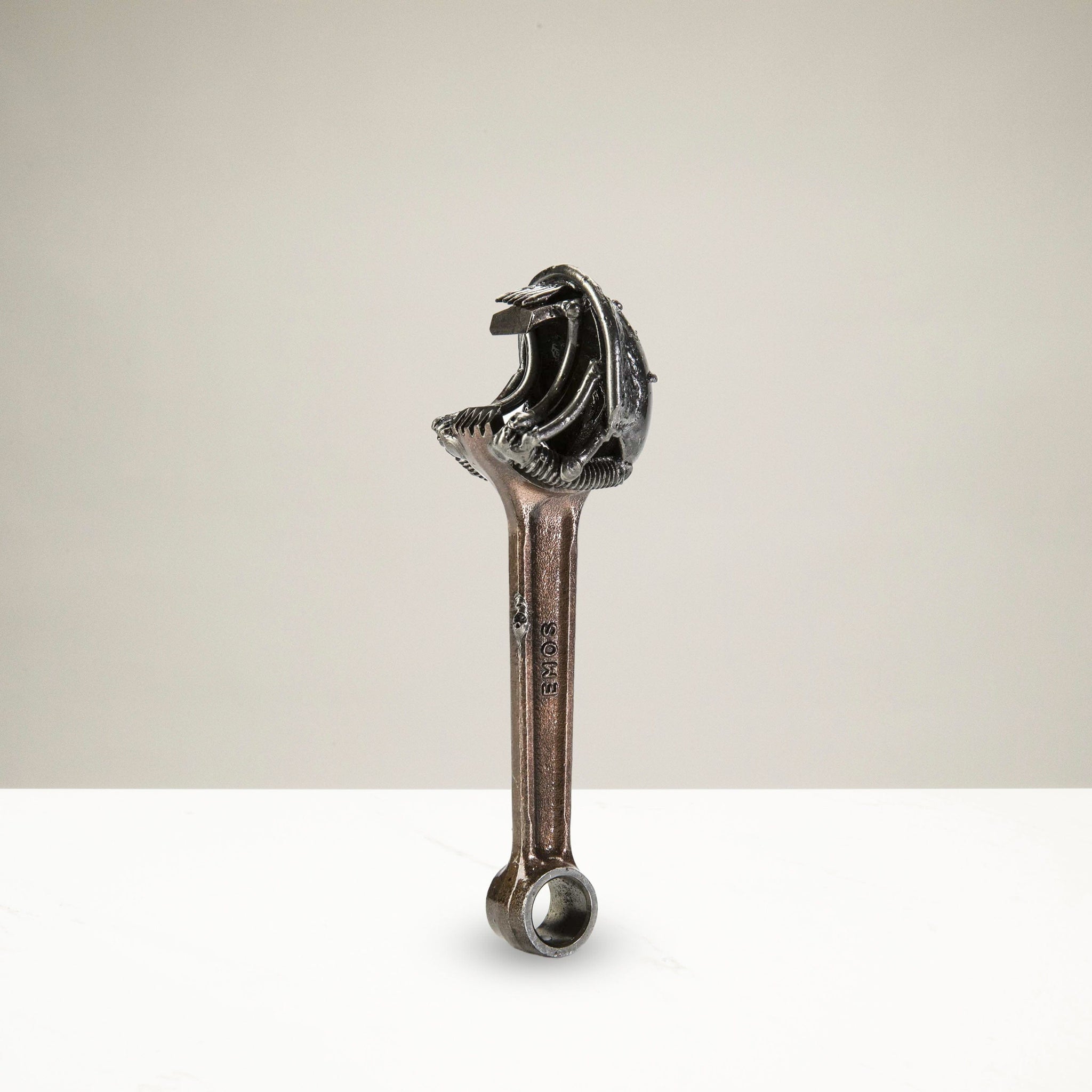 Alien Inspired Bottle Opener Recycled Metal Sculpture