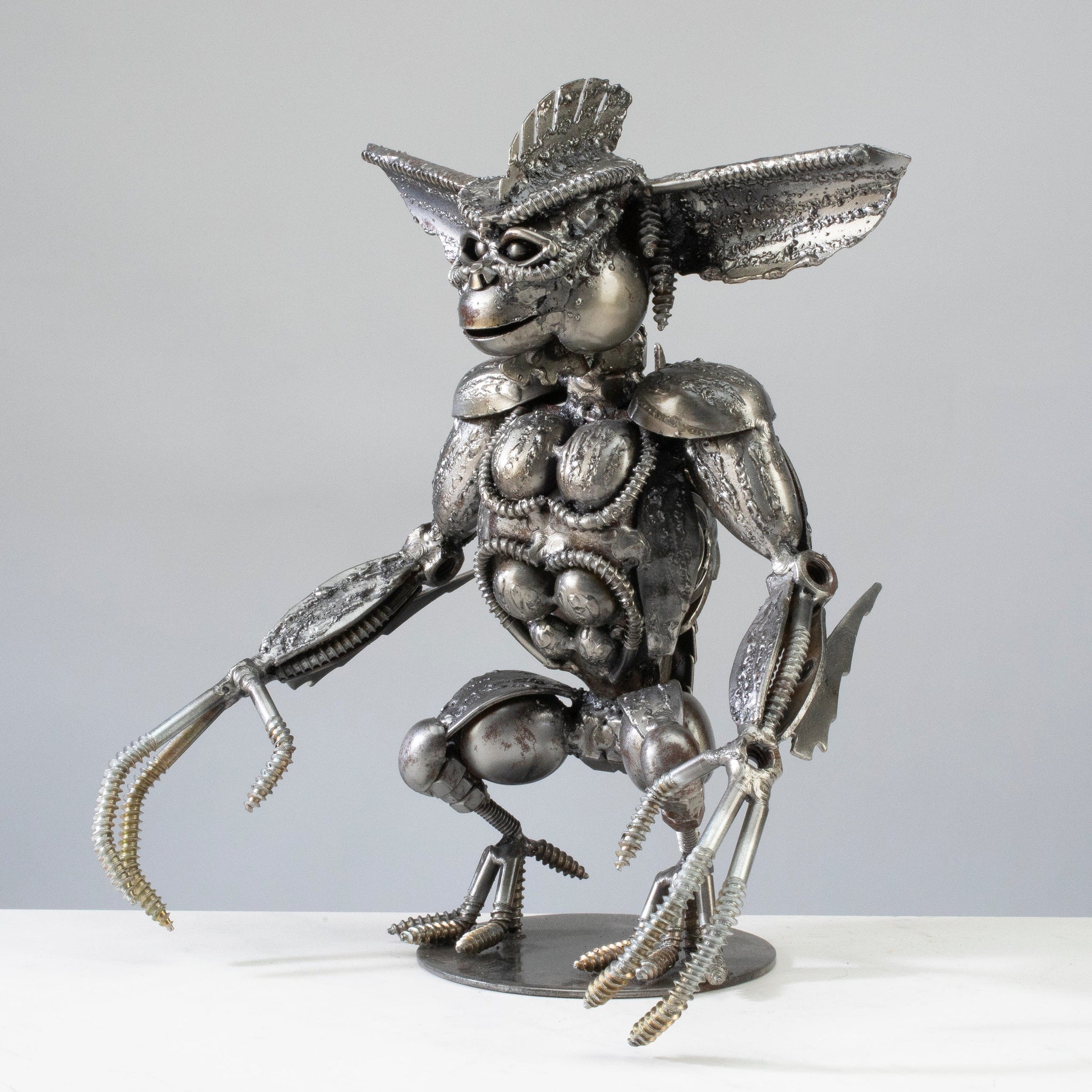 Gremlin Inspired Recycled Metal Sculpture