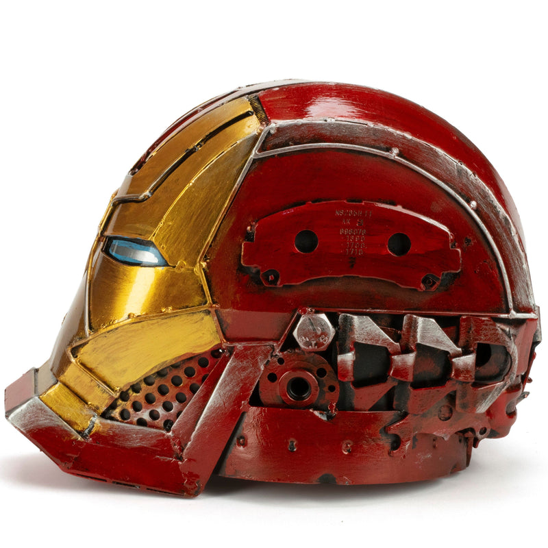 Ironman Head Inspired Recycled Metal Art Sculpture – KALIFANO