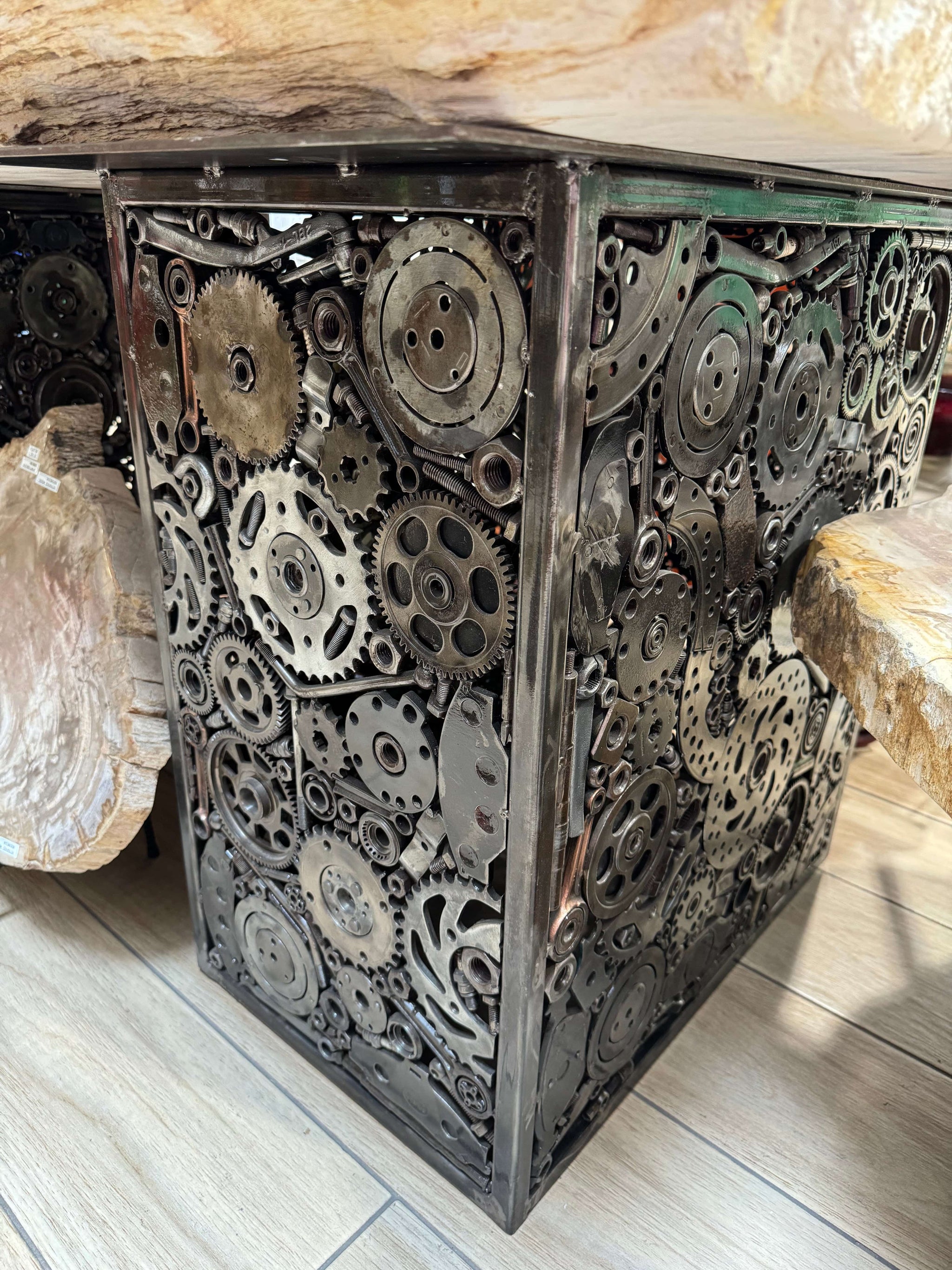 Recycled Metal Art Table Base - 2 PCS SET