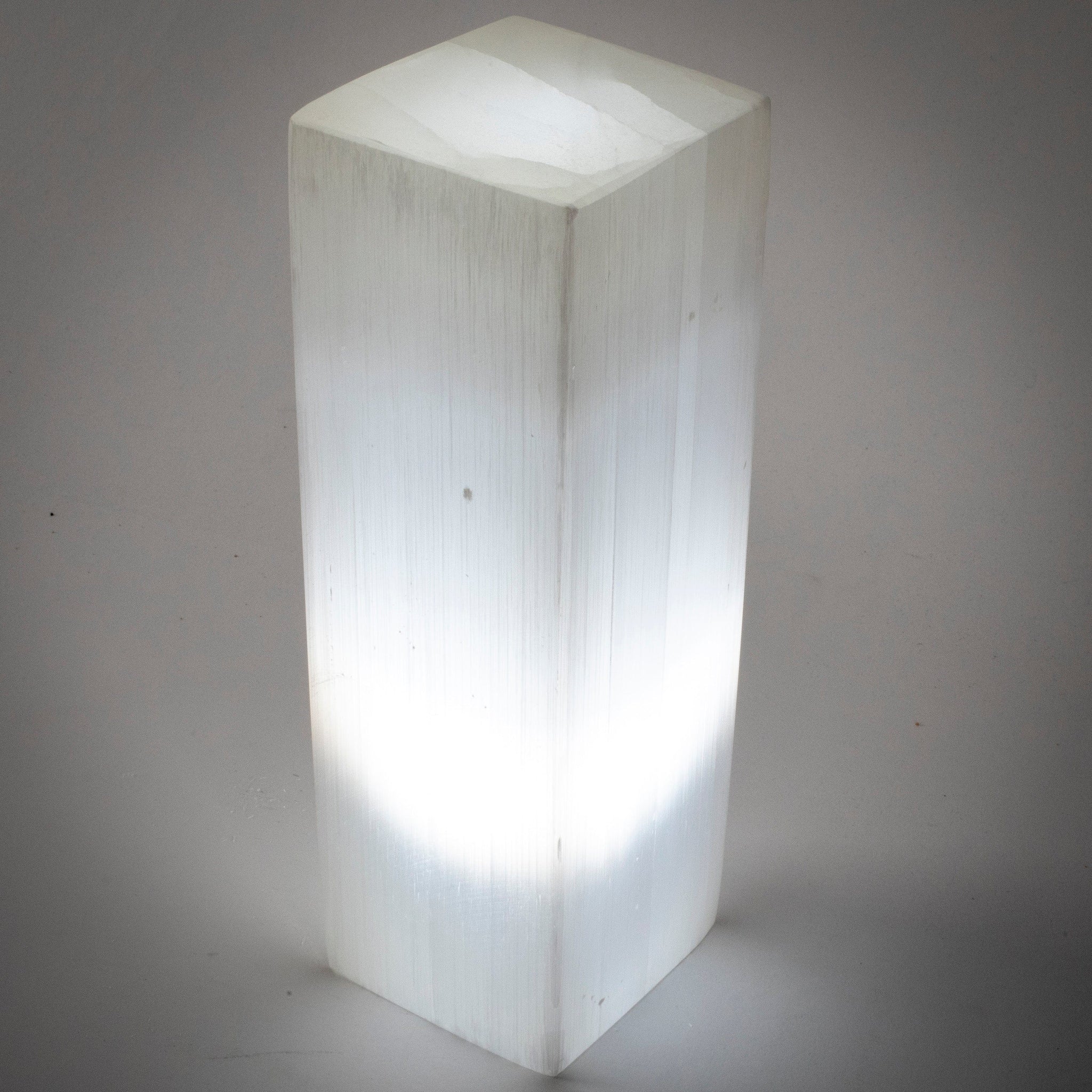 KALIFANO | Square Selenite Lamp from Morocco - Natural Crystal Light
