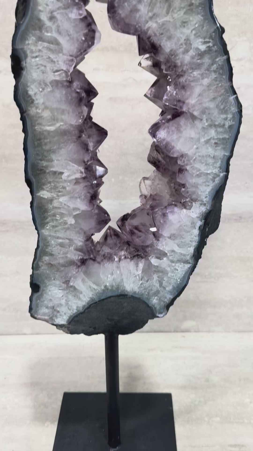 KALIFANO | Amethyst Crystal Geode Slice Ring from Brazil on Custom ...