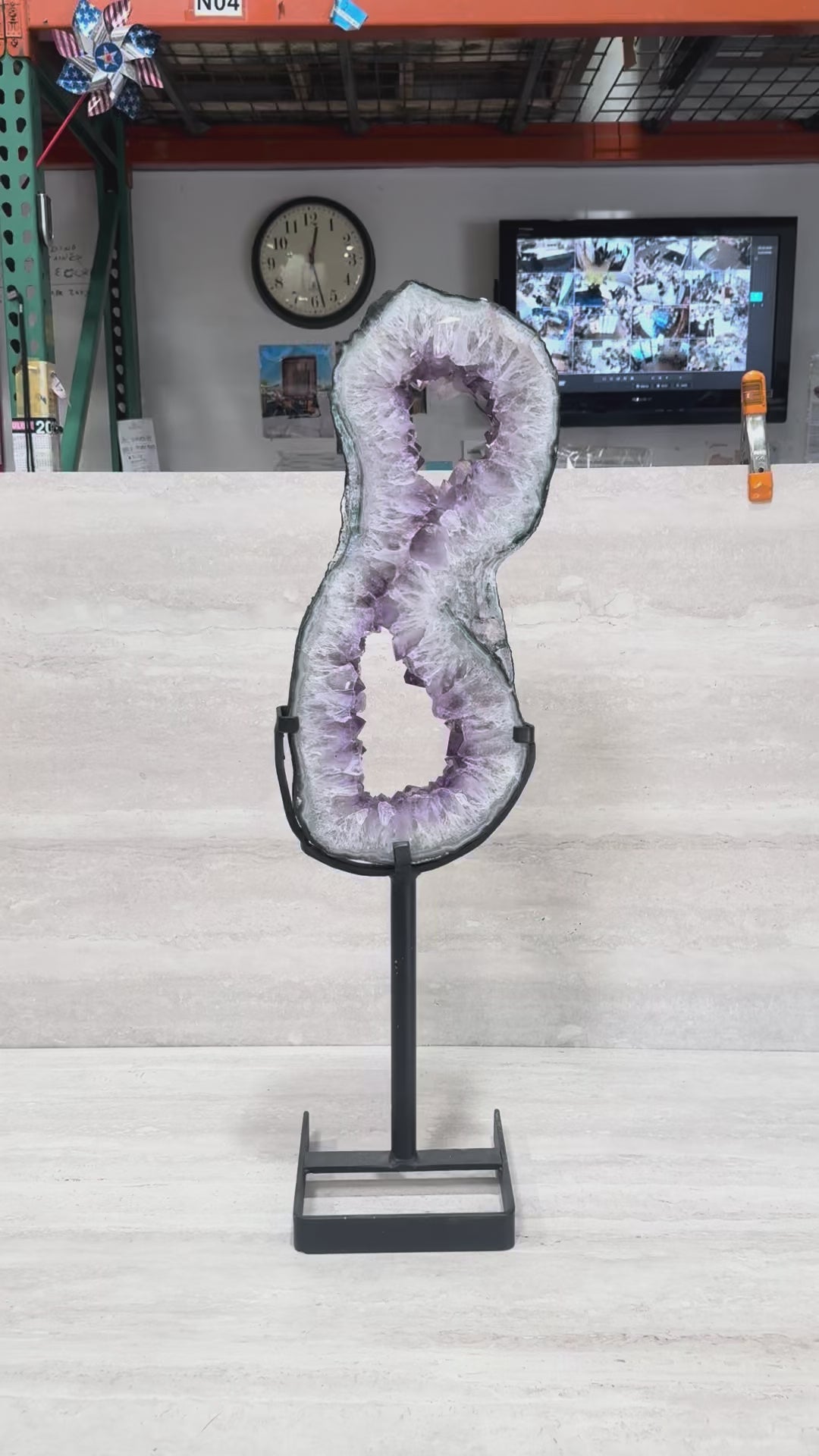 KALIFANO | Amethyst Crystal Geode Slice Ring from Brazil on Custom ...