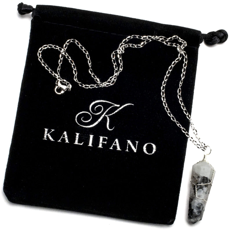 Rainbow Moonstone Point Healing Stone Pendant – KALIFANO