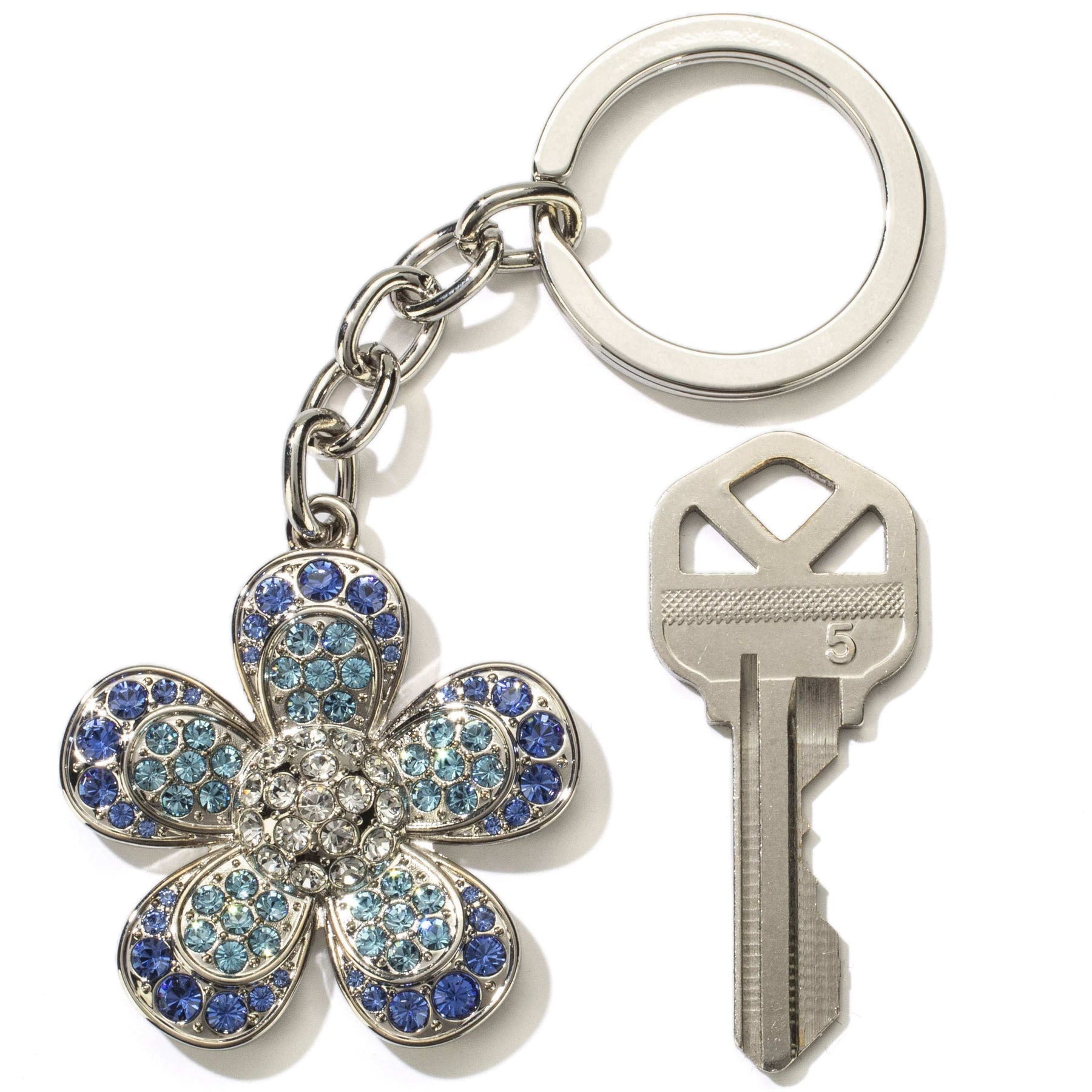 Sapphire Flower Keychain made with Swarovski Crystals – KALIFANO