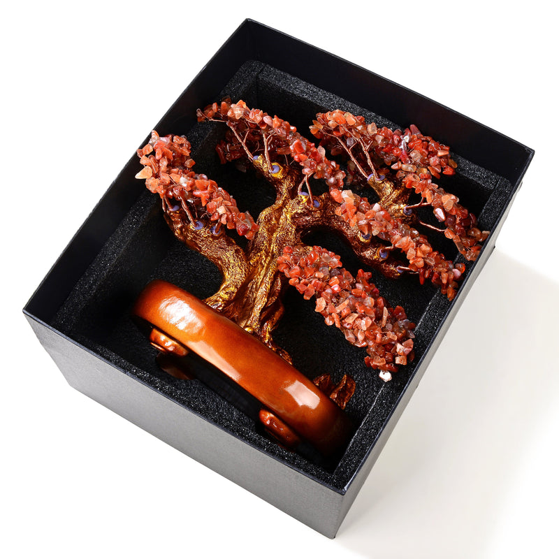 Carnelian Bonsai Tree of Life with 1,251 Natural Gemstones – KALIFANO