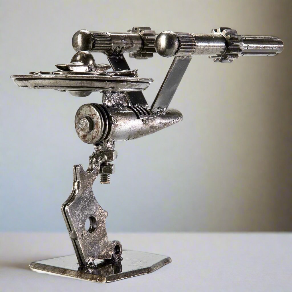 Enterprise Star Trek Inspired Recycled Metal Sculpture | KALIFANO